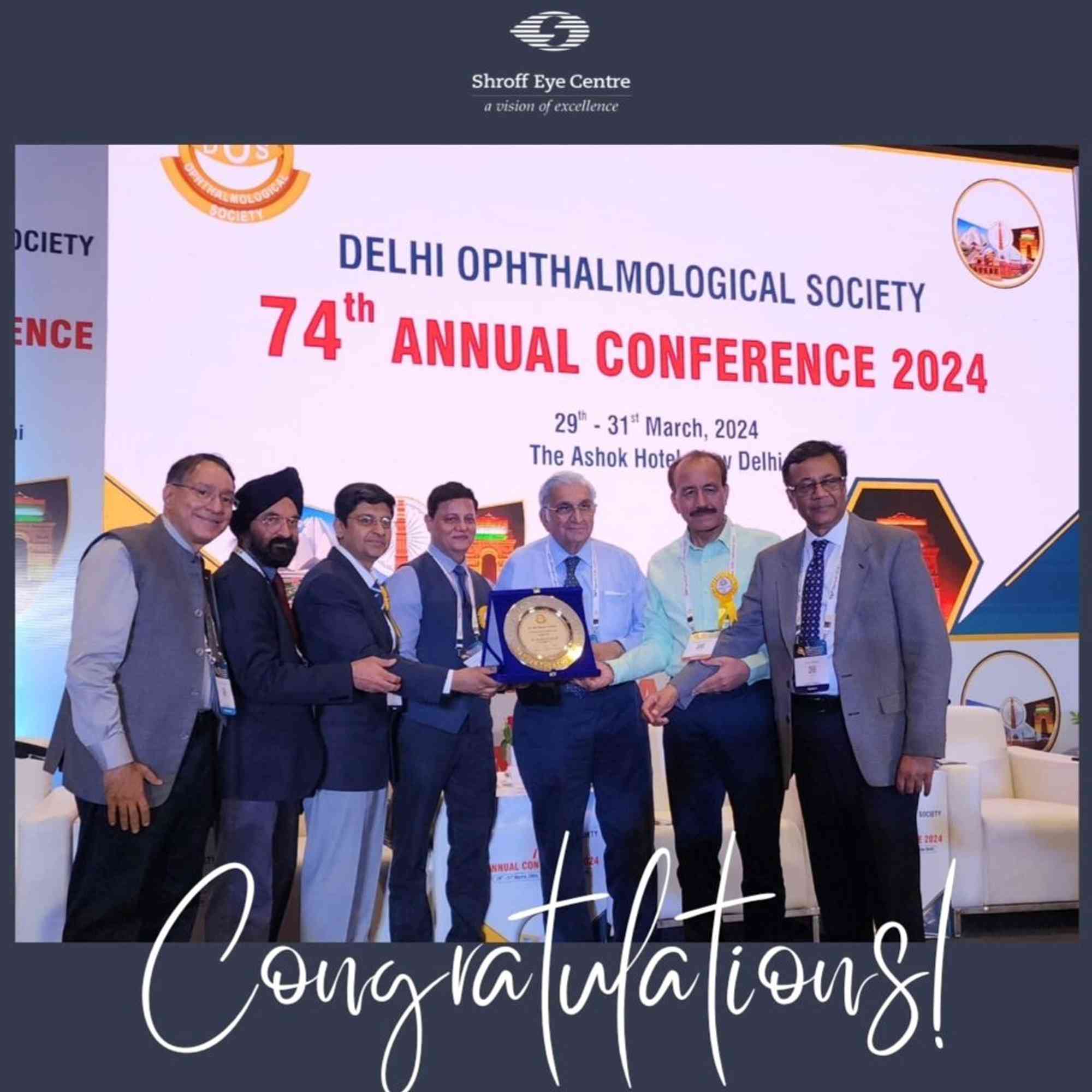 Dr. Noshir Shroff for receiving the Dr. Hari Mohan Oration Award ...